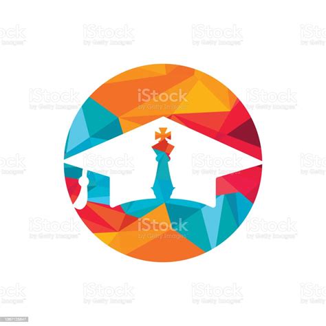 졸업 체스 기사 벡터 로고 디자인 교육 전략 벡터 로고 개념 Championship에 대한 스톡 벡터 아트 및 기타 이미지 Championship 개념 개념과 주제