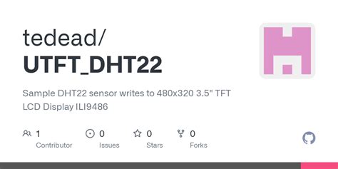 Github Tedeadutftdht22 Sample Dht22 Sensor Writes To 480x320 35 Tft Lcd Display Ili9486