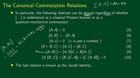 136 Canonical Commutation Relations Youtube