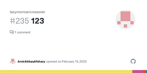 123 · issue 235 · lacymorrow crossover · github
