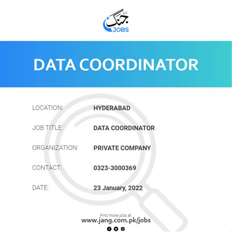 Data Coordinator Job Private Company Jobs In Hyderabad 34399