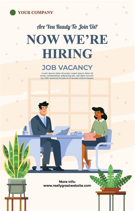 Job Vacancy Poster Template Free At Netgiavannablog Blog