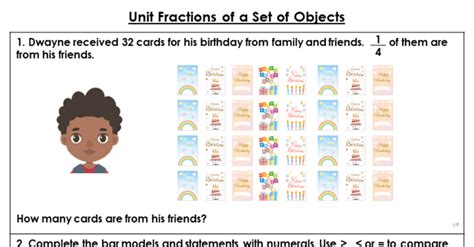 07 2 Unit Fractions Of A Set Of Objects Classroom Secrets