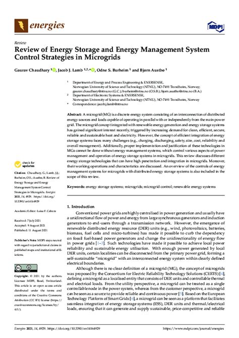 pdf review of energy storage and energy management system control