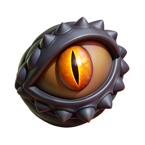 Spiked Eye Orb 3d Render A Dynamic Depiction Of An Orb Navigating A World Of Spikes Its Surface