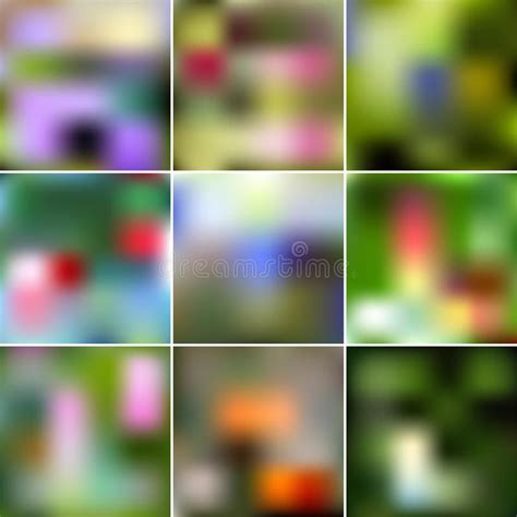 Set Of Abstract Creative Concept Multicolored Blurred Background For Web And Mobile