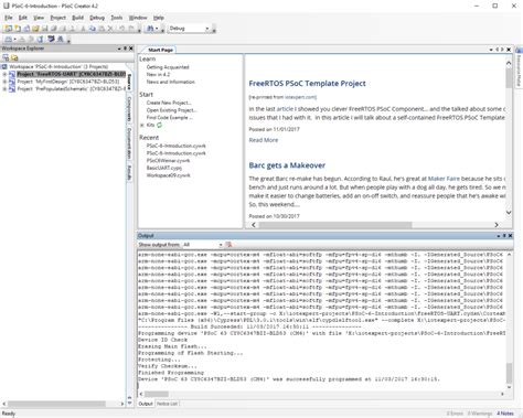 Lesson PSoC Introduction FreeRTOS And A Debugging UART IoT Expert