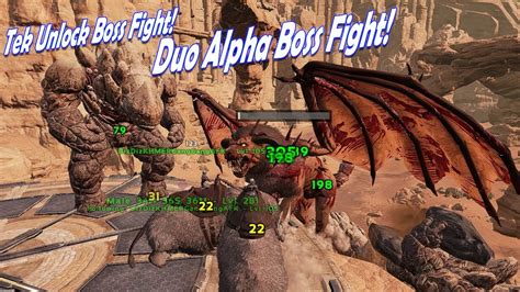 Duo Boss Fight Unlock Tek Engrams Ark Unofficial Pvp Youtube