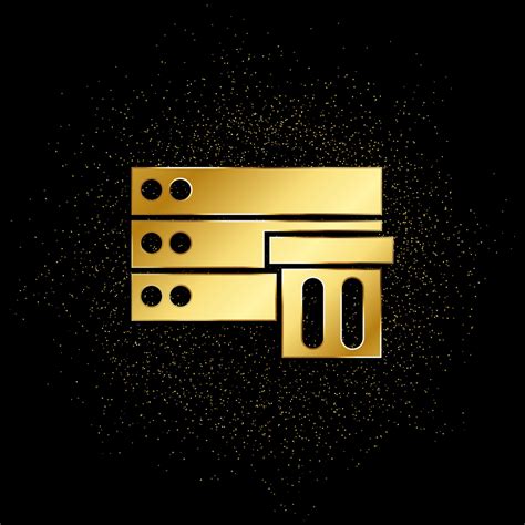 Database Server Storage Gold Icon Vector Illustration Of Golden Particle Background 16610260