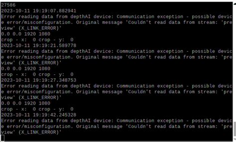 x link error multiple times per minute with rpi4 luxonis forum
