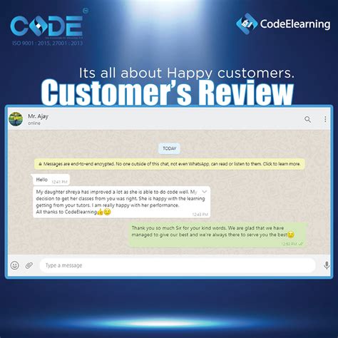 Code E Learning Thanks For Choosing Us Its Great To Hear Your Kind