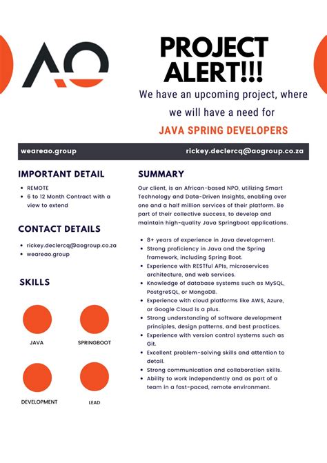 Ao Connect Solutions On Linkedin Java Springboot Development