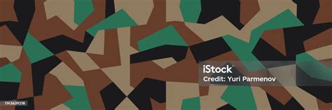 기하학적 패턴이 있는 위장 완벽 한 텍스처 군사 스타일에서 추상적 인 유행 벽지 녹색 카키색 색상 배경입니다 군복에 대한 스톡