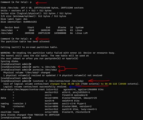 extend free disk to lvm root partition sys ops id