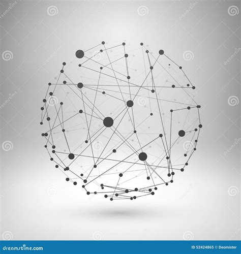 Wireframe Mesh Polygonal Sphere Stock Vector Illustration Of Border