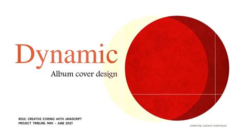 Dynamic Album Cover P5js Javascript Creative Coding By Christine