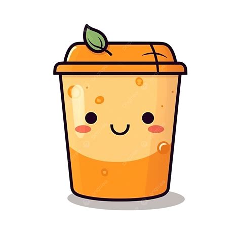 귀여운 커피 오렌지 컵 마시다 컵 카와이 Png 일러스트 및 이미지 에 대한 무료 다운로드 Pngtree