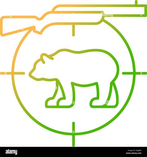 Big Game Hunting Gradient Linear Vector Icon Stock Vector Image And Art