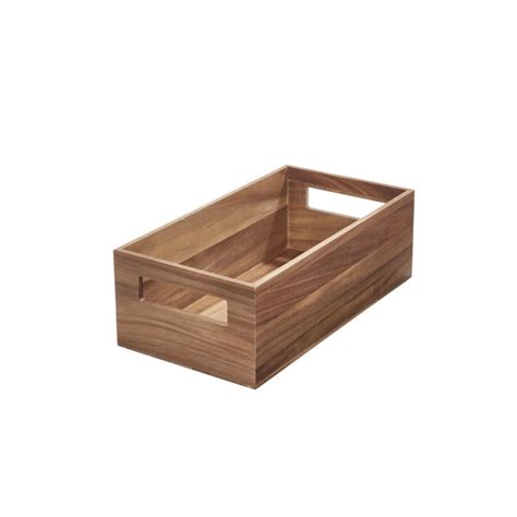 Idesign Acacia Wood Pantry Storage Bin With Handles Natural And Reviews