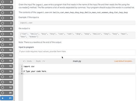 Solved Given The Input File Input Csv Write A Program Chegg