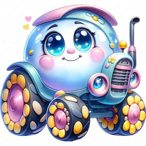 Cute Cartoon Tractor Clipart Adorable Tractor Clipart Bundle 10