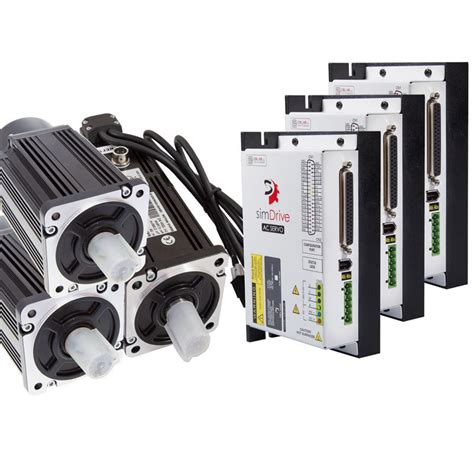 simdrive™ ac servo system 750w drivers and motors brake 3 axis set