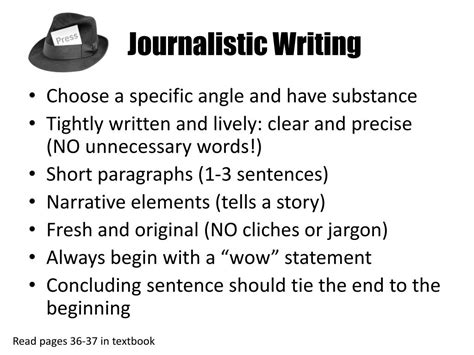 Ppt Journalistic Writing Powerpoint Presentation Free Download Id