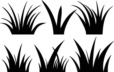 Realistic Grass Silhouette Set For Creative Use 55782099 Vector Art At