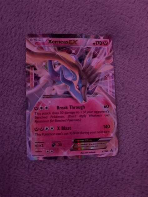 Xerneas Ex Shiny Holo Card Good Condition Pokemon Tcg Trading Card Game