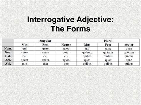 Interrogative Adjective