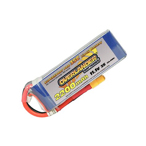 Overlander Supersport Lipo Battery 2200mah 3s 111v 35c With Xt60