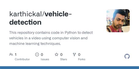 Github Karthickal Vehicle Detection This Repository Contains Code In Python To Detect