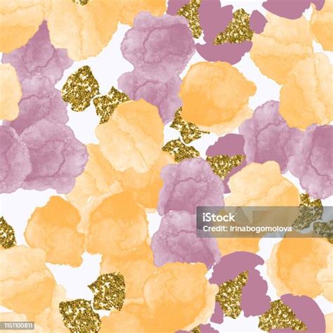 색상 추상 다채로운 수채화와 벡터에서 만든 골드 반짝이 모양 다양 한 완벽 한 패턴 0명에 대한 스톡 벡터 아트 및 기타 이미지 0명 금 금속 기하 도형 Istock