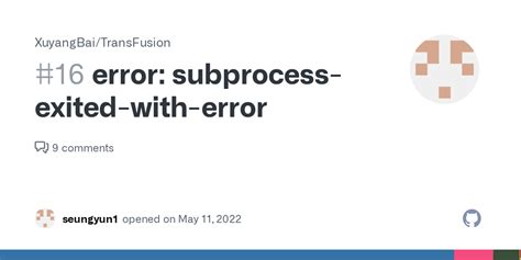 error subprocess exited with error · issue 16 · xuyangbai transfusion