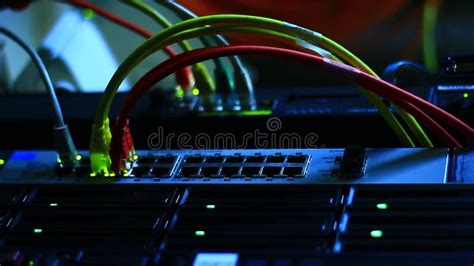 Ethernet Switch With Blinking LEDs Stock Video Video Of Empty Cabling 38808273