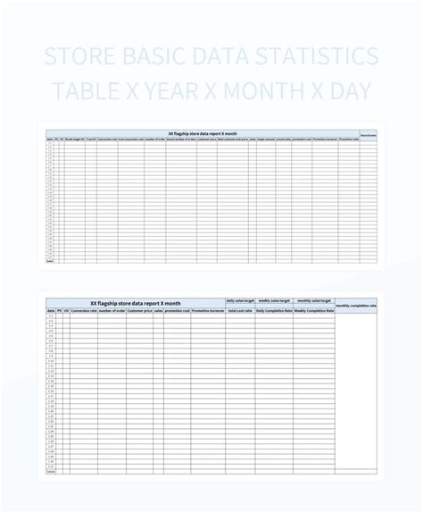 Free Daily Statistics Templates For Google Sheets And Microsoft Excel Slidesdocs