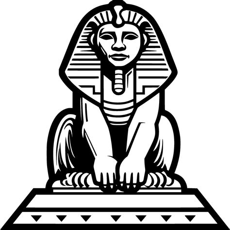 Sphinx Black And White Vector Illustration 42372341 Vector Art At Vecteezy