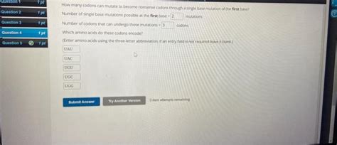 Solved How Mary Codons Can Mutate To Become Nonsense Codons Chegg Com