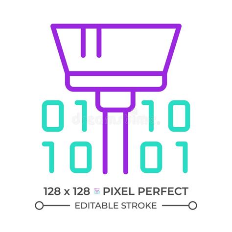 Data Cleansing Two Color Line Icon Stock Illustration Illustration Of