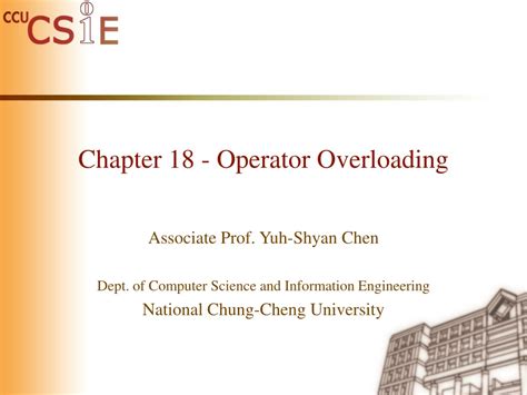 Ppt Mastering Operator Overloading In C Powerpoint Presentation