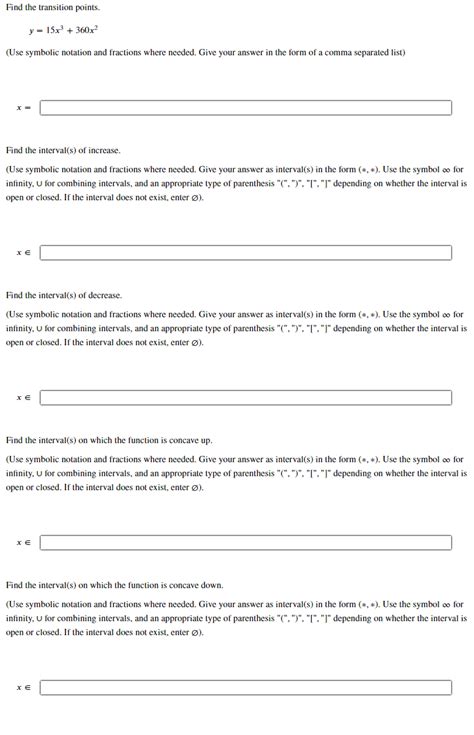 Solved Find The Transition Points Y X X Use Chegg