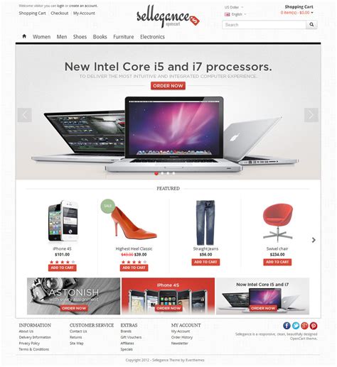 Premium Opencart ECommerce Templates Frip In
