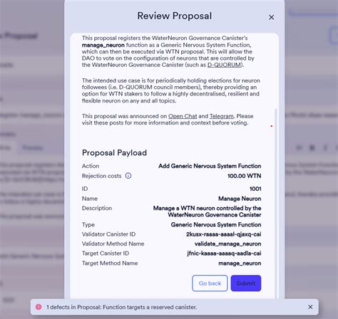 Sns Generic Nervous System Function Restrictions Page 3 Developers Internet Computer