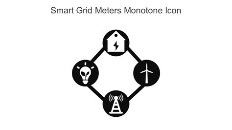 Smart Grid Meters Monotone Icon In Powerpoint Pptx Png And Editable Eps