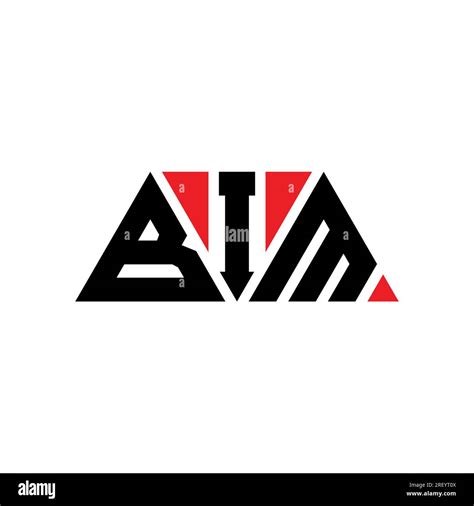 Bim Triangle Letter Logo Design With Triangle Shape Bim Triangle Logo