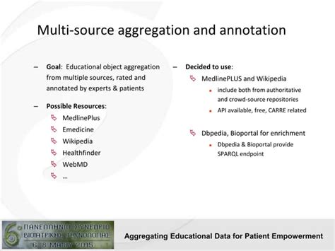 Aggregating Educational Data For Patient Empowerment Pptx Databases