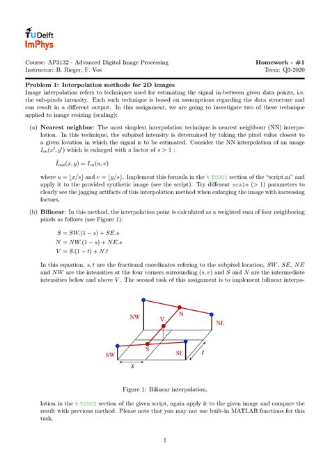 assignment 1 matlab course ap3132 advanced digital image processing homework