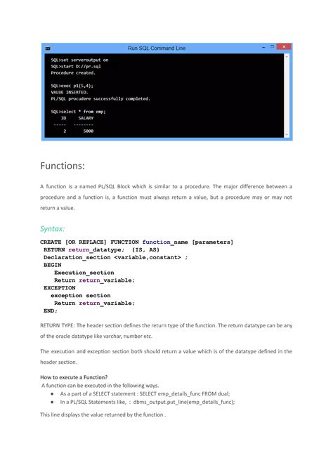 Sql Procedures And Functions Pdf
