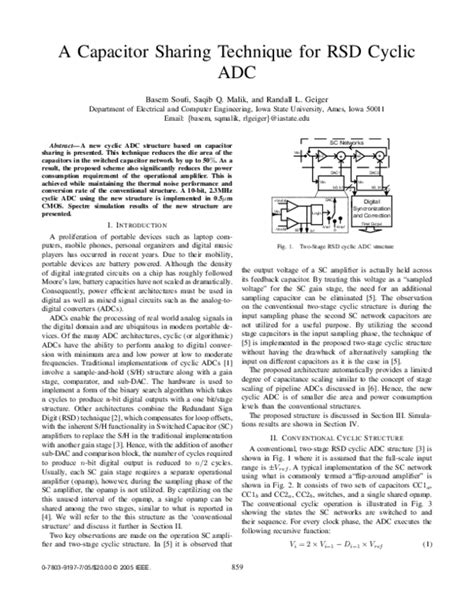 pdf a capacitor sharing technique for rsd cyclic adc