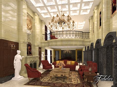 Hall 05 3d Model Detailed Interior In Multiple Formats Fabelar